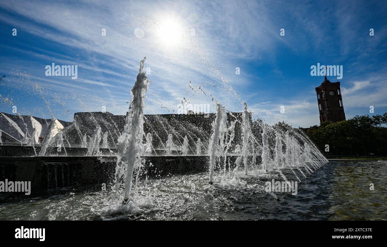 Berlin, Germany. 14th Aug, 2024. Fountains from the water cascades at ...
