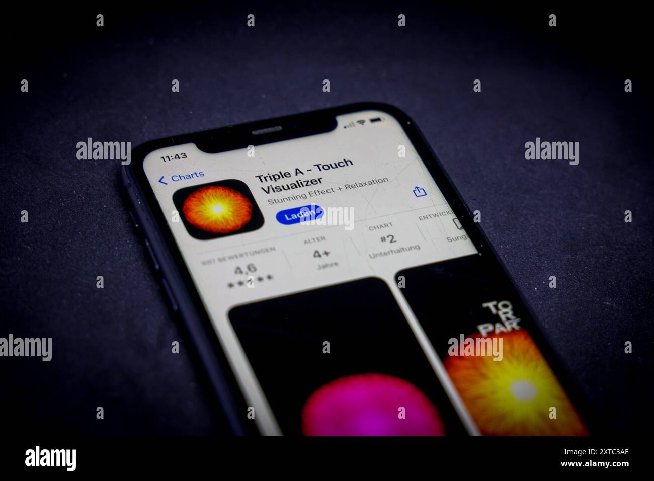 Apple App Store auf einem iPhone. Apps-Charts gratis - Triple A - Touch Visualizer // 12.08.2024 ...