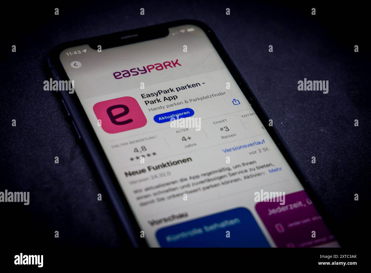 Apple App Store auf einem iPhone. Apps-Charts gratis - EasyPark parken - Park App // 12.08.2024 ...