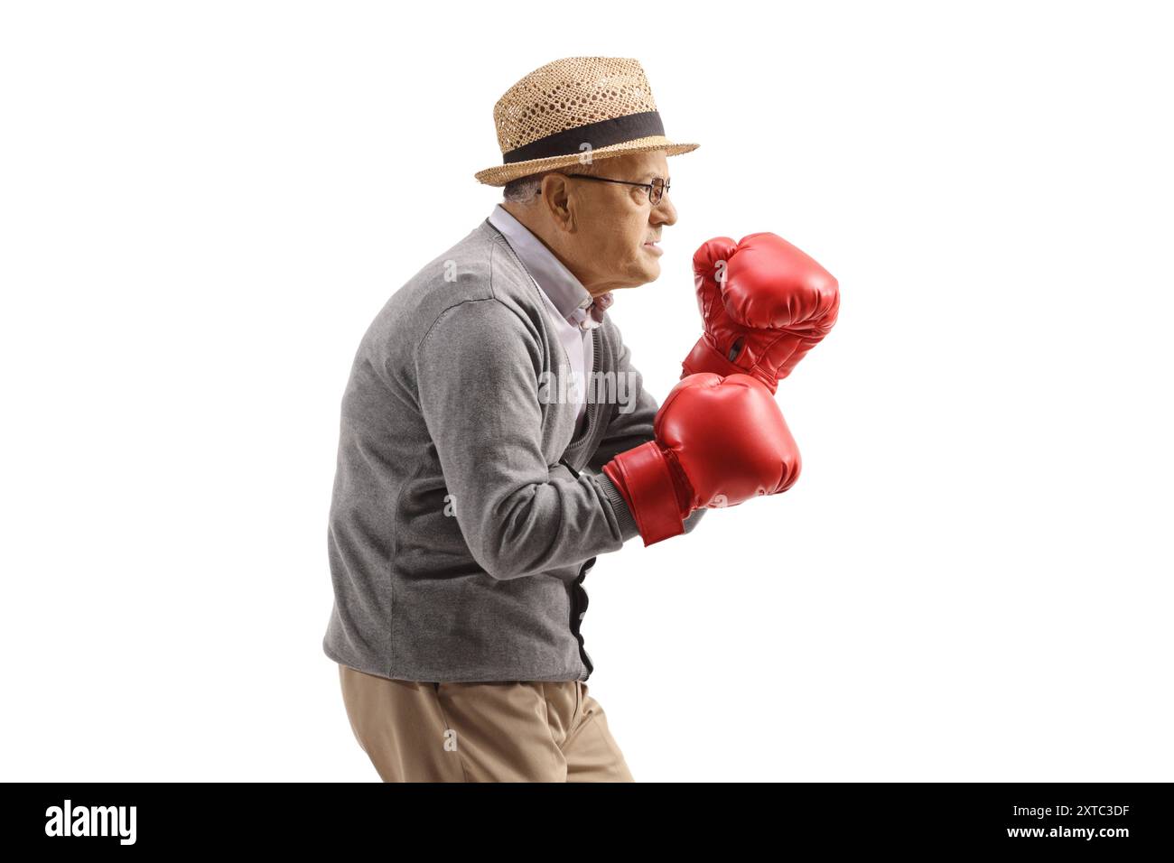 Senior male boxing gloves hi-res stock photography and images - Alamy