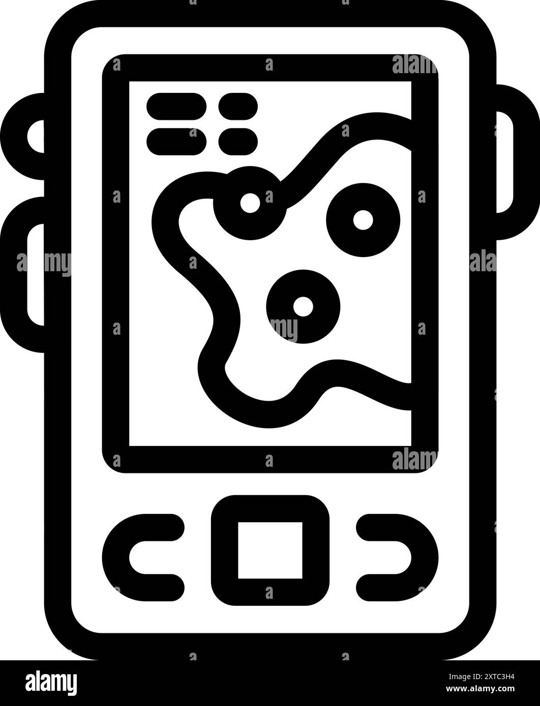 Gps device isolated trail Stock Vector Images - Alamy