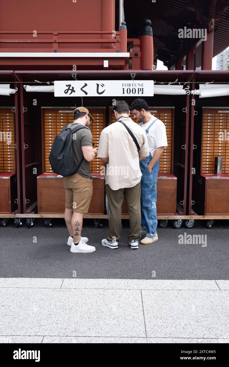 Omikuji Fortune Stall at Sensoji Shrine in Asakusa Tokyo Japan Stock Photo - Alamy