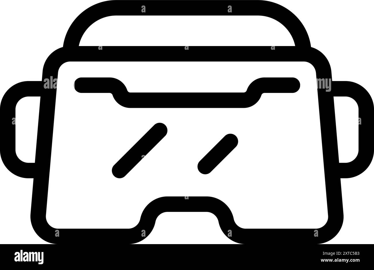 Simple line icon representing virtual reality glasses, enabling ...