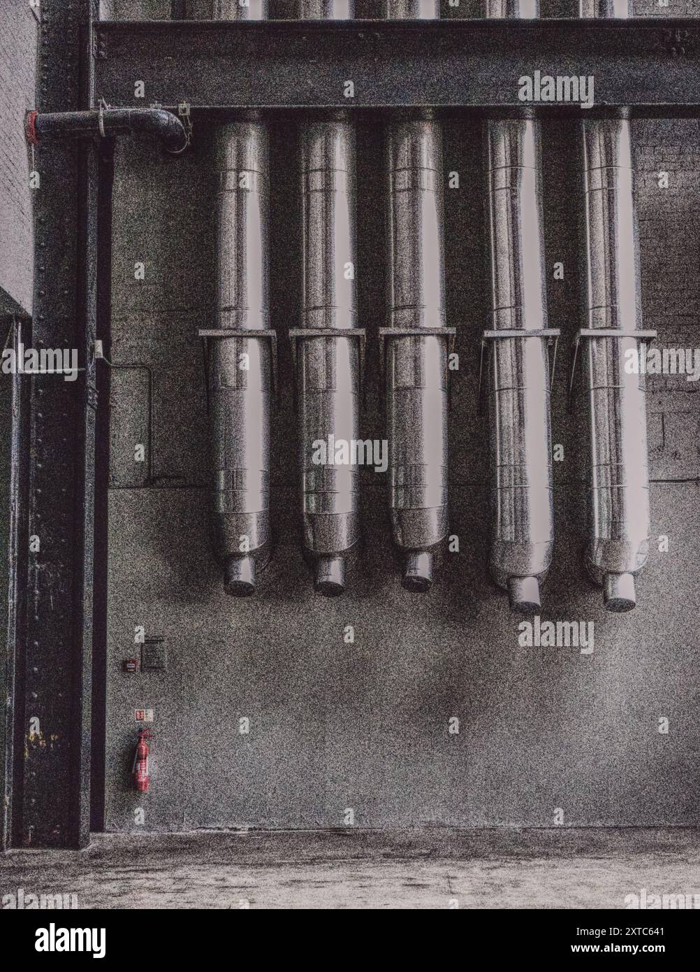 Utility Pipes at the Tate Modern, Southbank, London, UK Stock Photo - Alamy