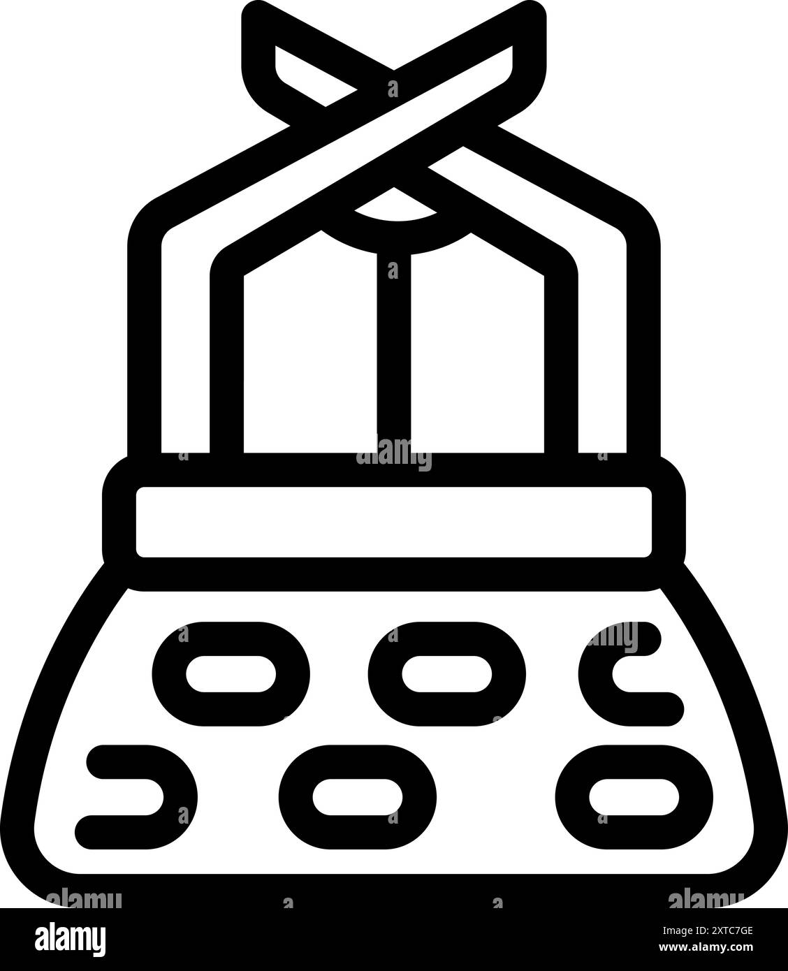 Simple outline illustration of a gas analyzer showing the level of ...