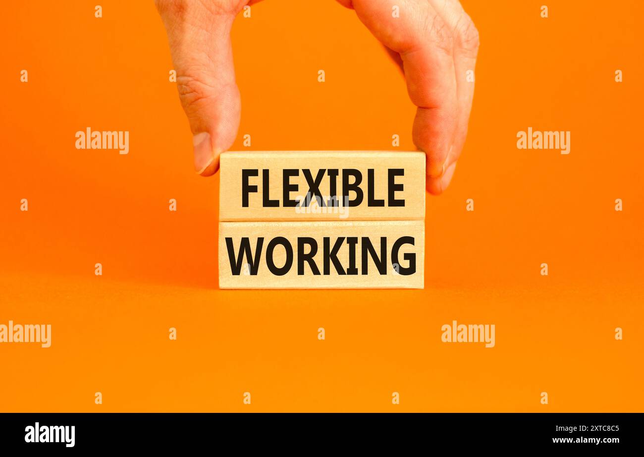 Flexible working symbol. Concept words Flexible working on beautiful ...