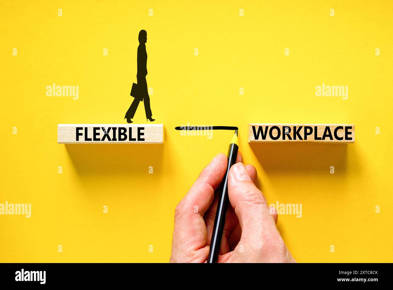 Flexible workplace symbol. Concept words Flexible workplace on ...
