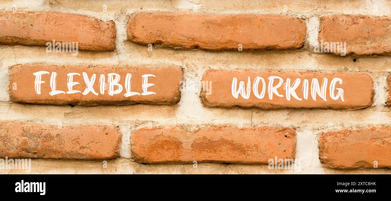 Flexible working symbol. Concept words Flexible working on beautiful ...
