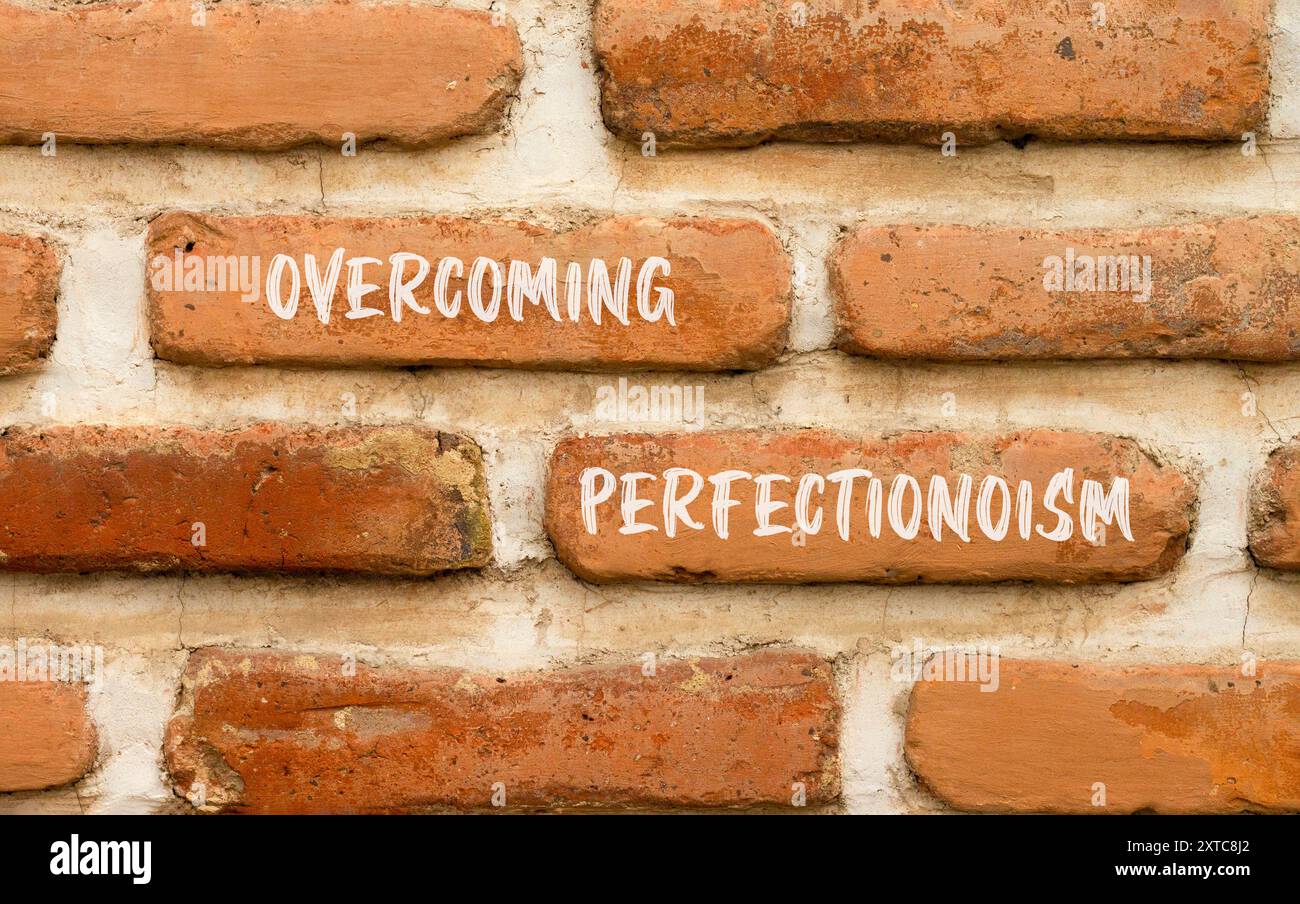 Overcoming perfectionism symbol. Concept words Overcoming perfectionism ...