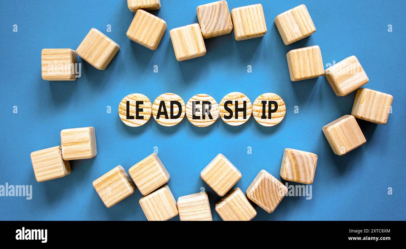 Leadership symbol. Concept word Leadership on beautiful wooden circles ...