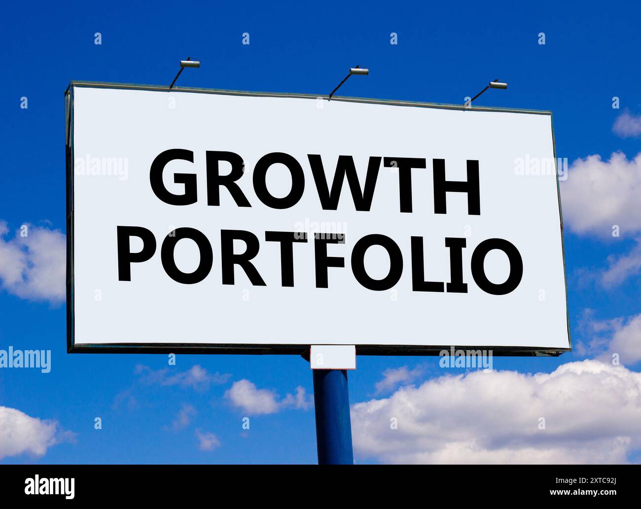 Growth portfolio symbol. Concept words Growth portfolio on beautiful ...