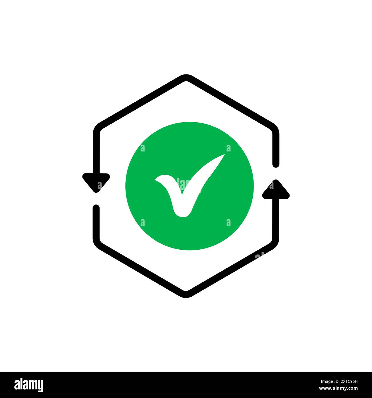 Vector illustration of green Check mark icon Stock Vector Image & Art ...