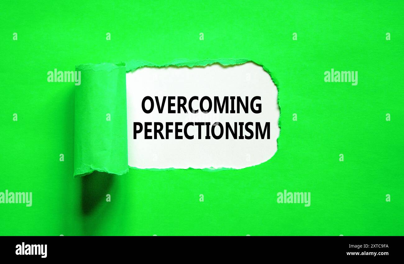 Overcoming perfectionism symbol. Concept words Overcoming perfectionism ...