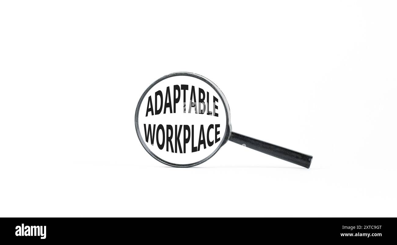 Adaptable workplace symbol. Concept words Adaptable workplace in ...