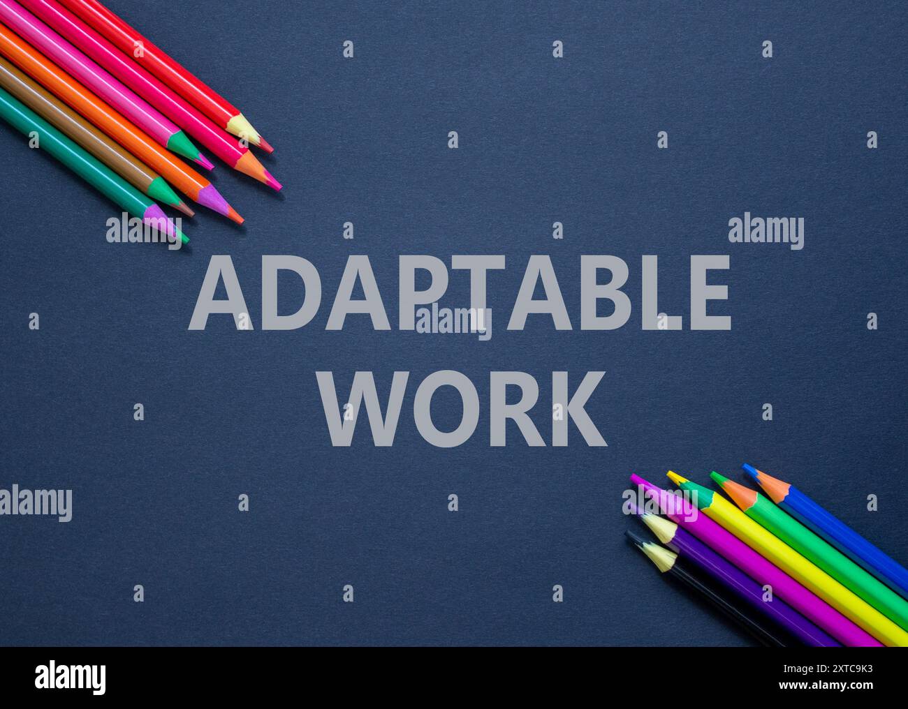 Adaptable work symbol. Concept words Adaptable work on beautiful black ...
