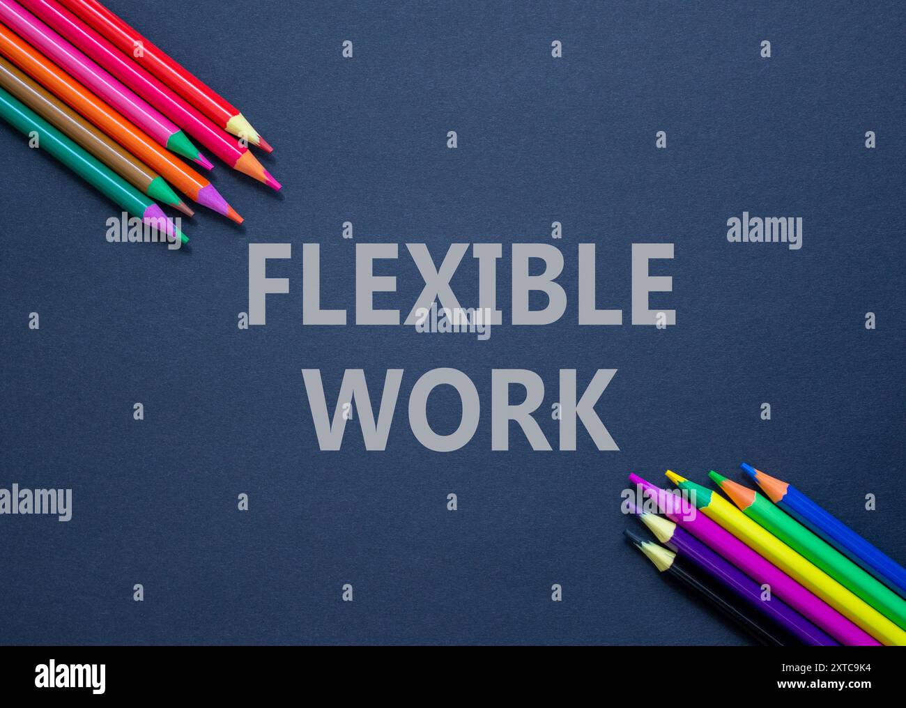 Flexible work symbol. Concept words Flexible work on beautiful black ...