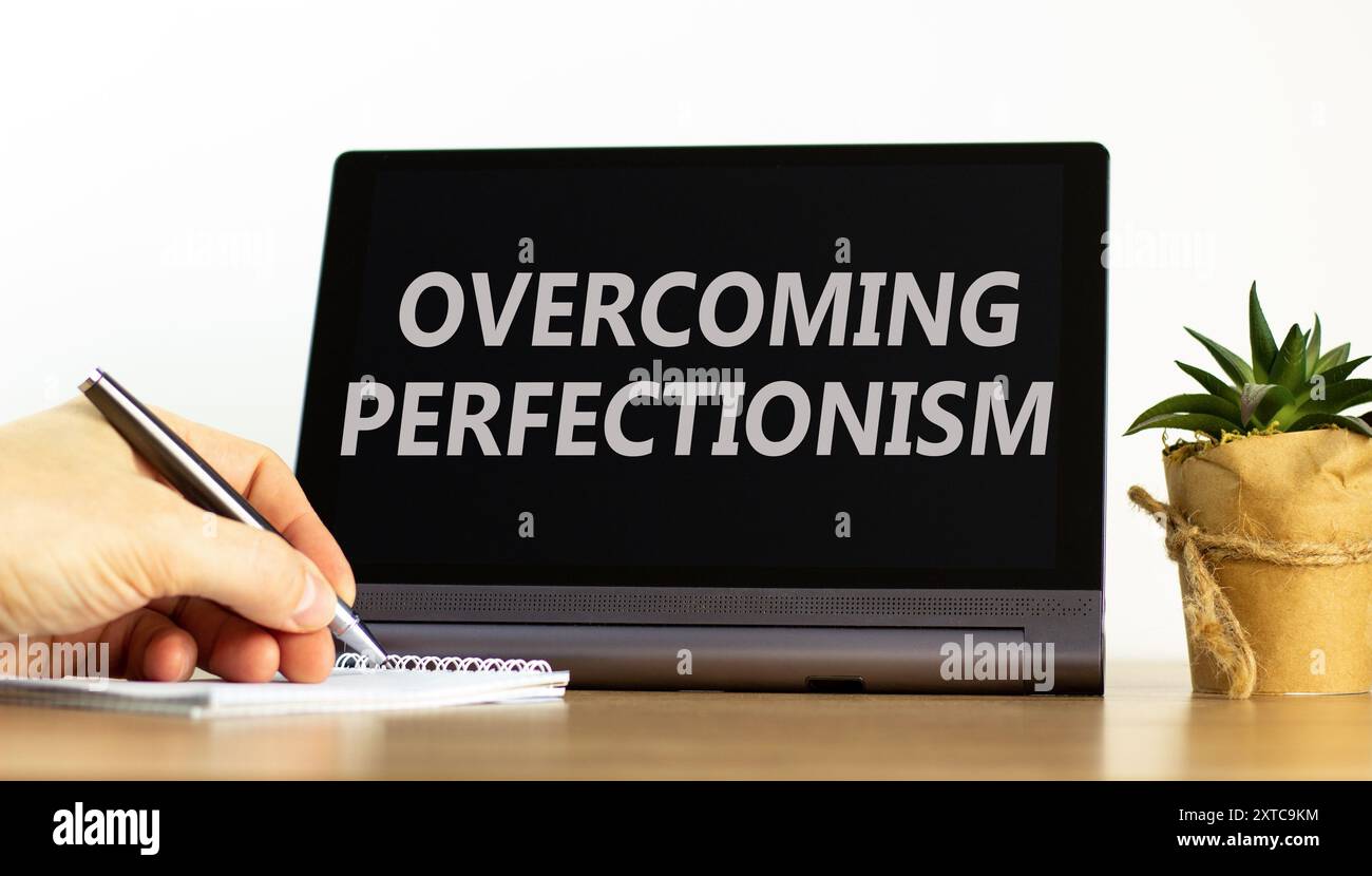 Overcoming perfectionism symbol. Concept words Overcoming perfectionism ...