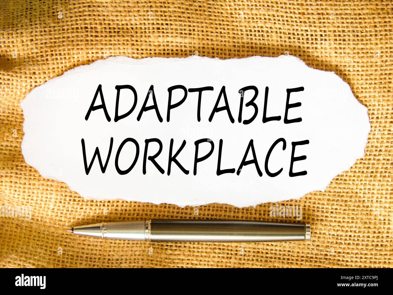 Adaptable workplace symbol. Concept words Adaptable workplace on ...