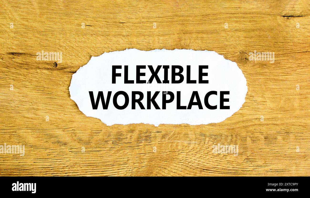 Flexible workplace symbol. Concept words Flexible workplace on ...