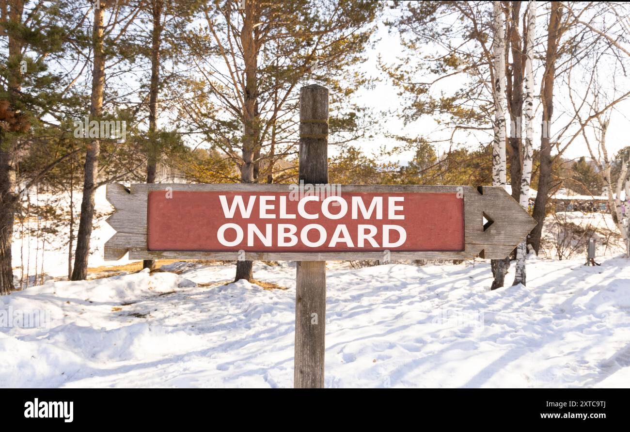 Welcome onboard symbol. Concept words Welcome onboard on beautiful ...