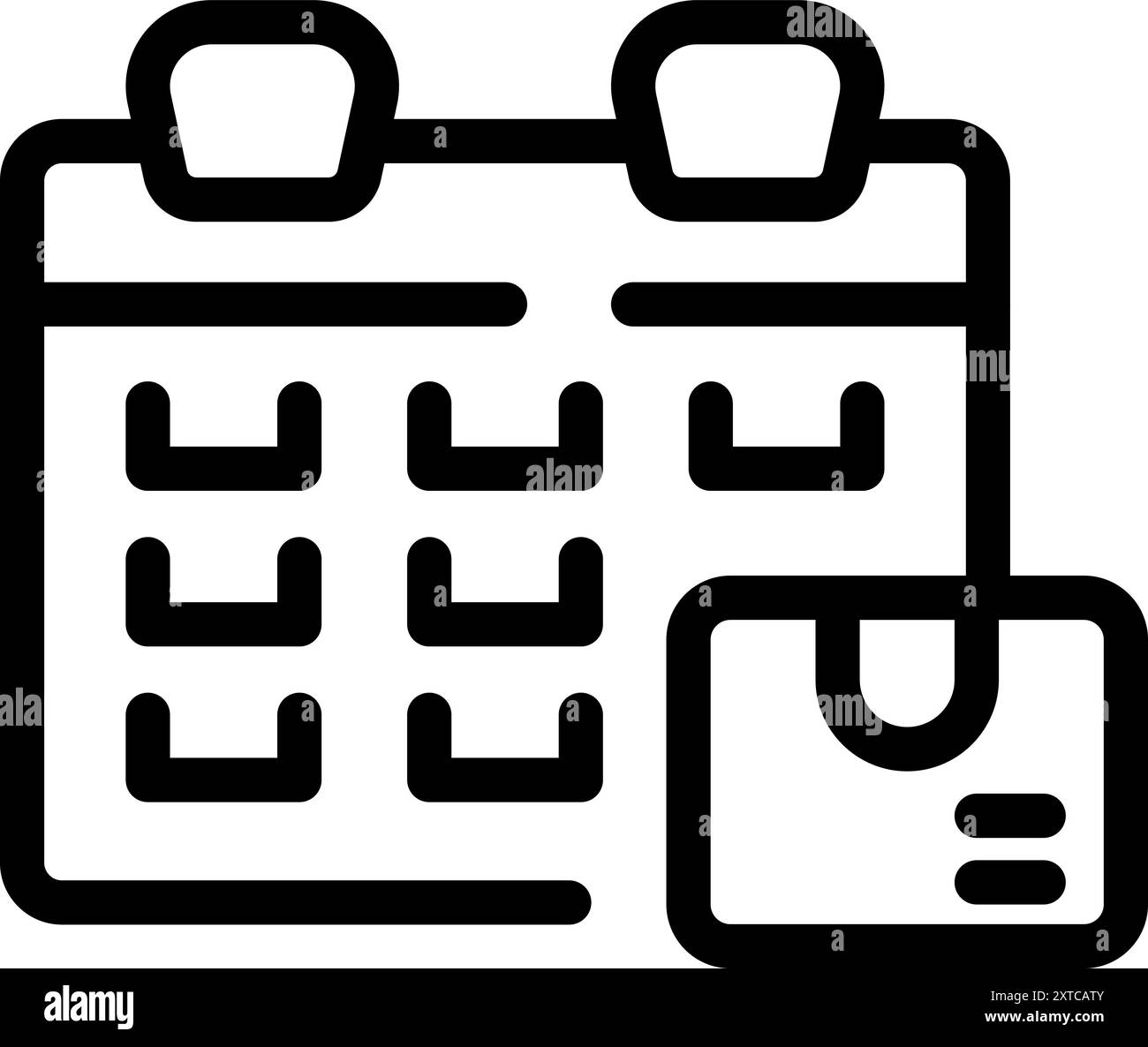 Simple icon representing a delivery schedule, useful for logistics and ...