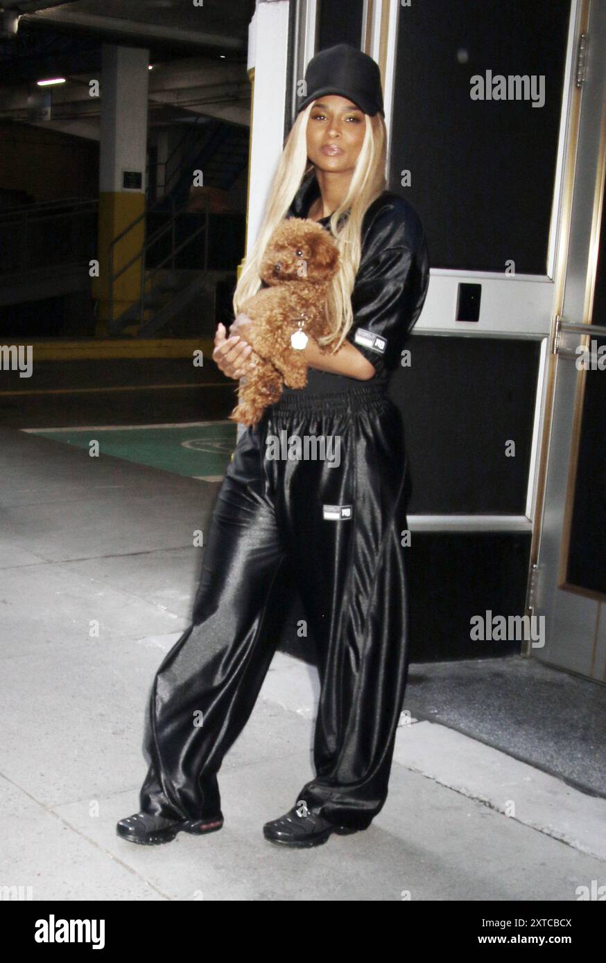 New York, NY, USA. 13th Aug, 2024. Ciara seen exiting the Empire State ...