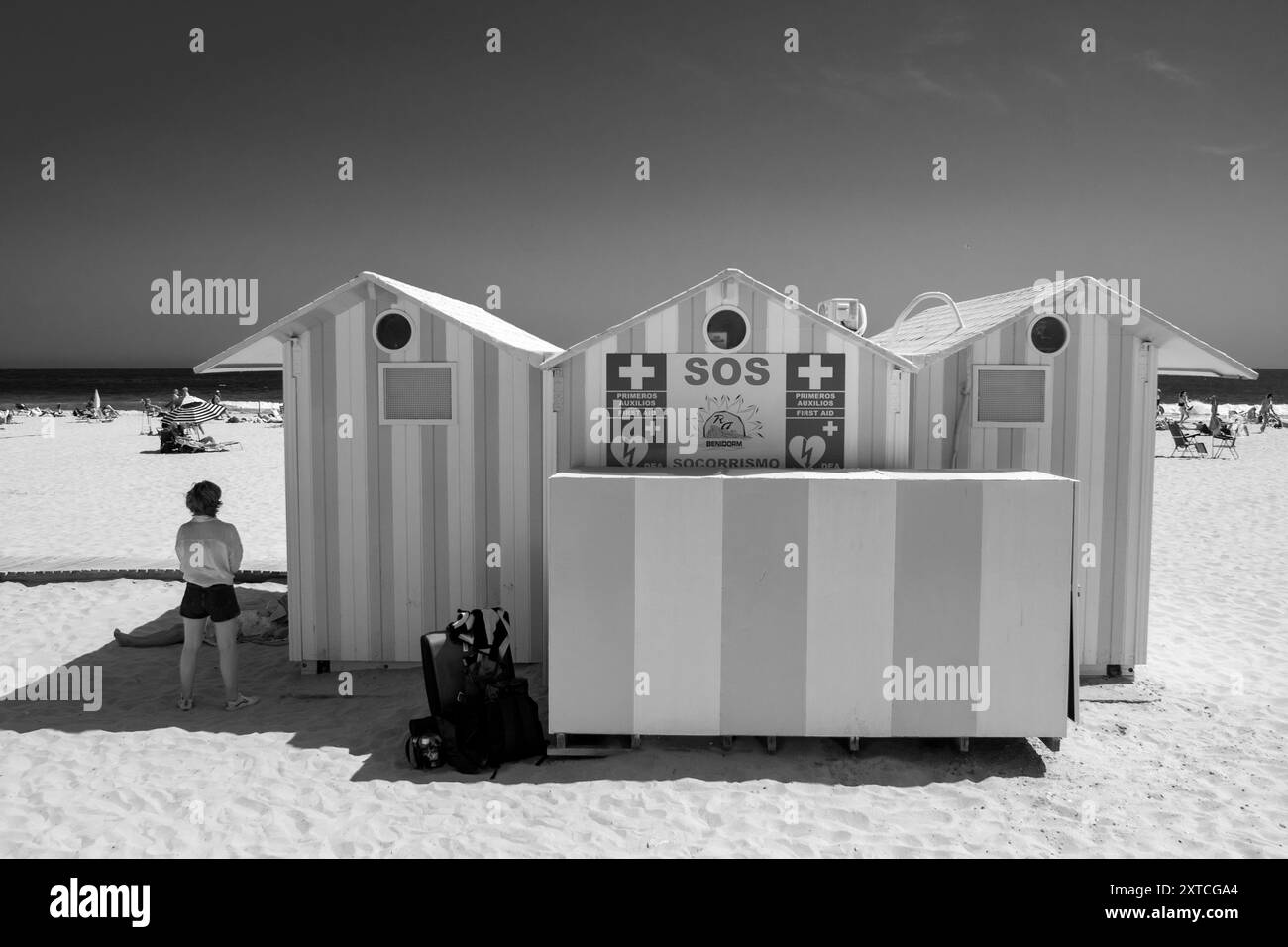First Aid post at Levante Beach in Benidorm, Alicante Province, Spain ...