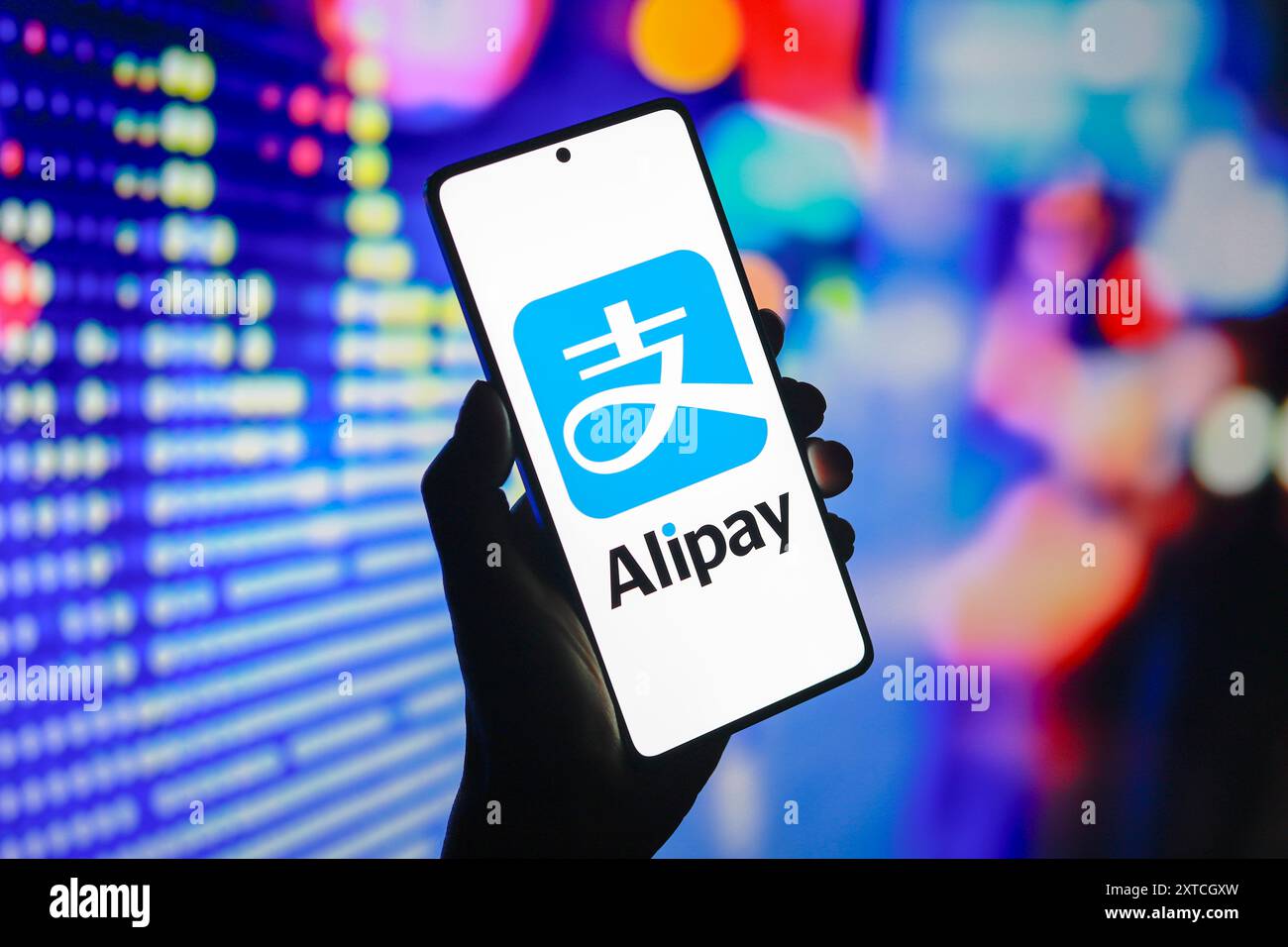 Paraguay. 14th Aug, 2024. In this photo illustration, the Alipay logo ...