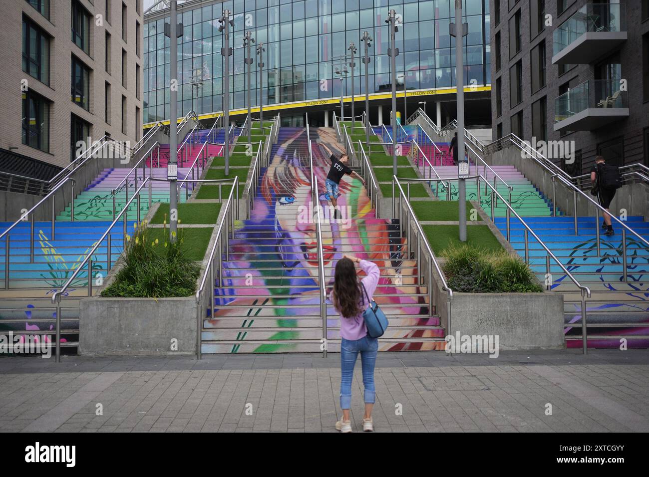 A Swiftie photographs the Swiftie Steps and murals at Wembley Park ...