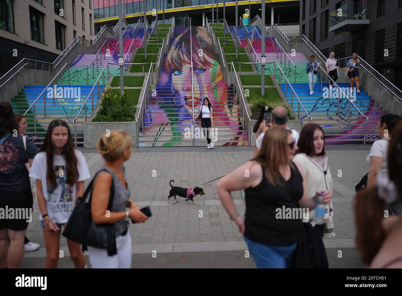 Swifties at the Swiftie Steps and murals at Wembley Park, north west ...