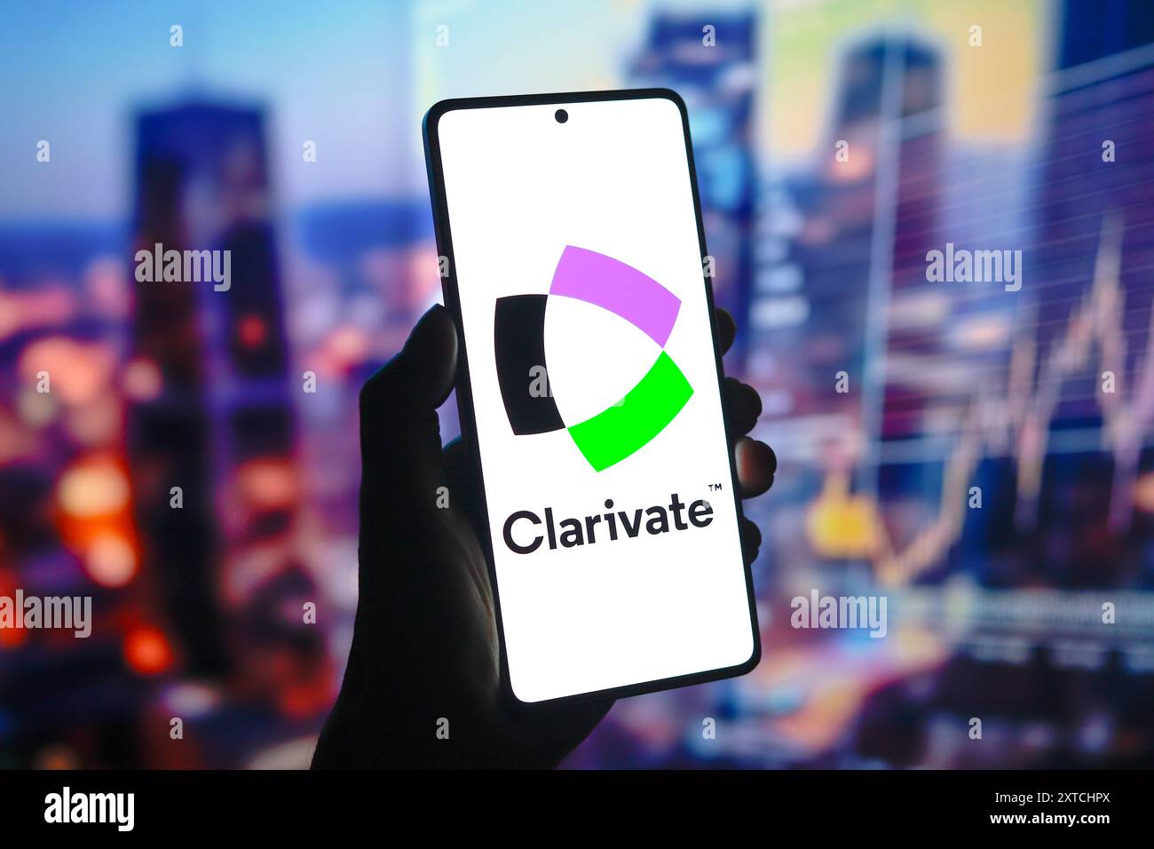 In this photo illustration, the Clarivate Analytics logo is displayed ...