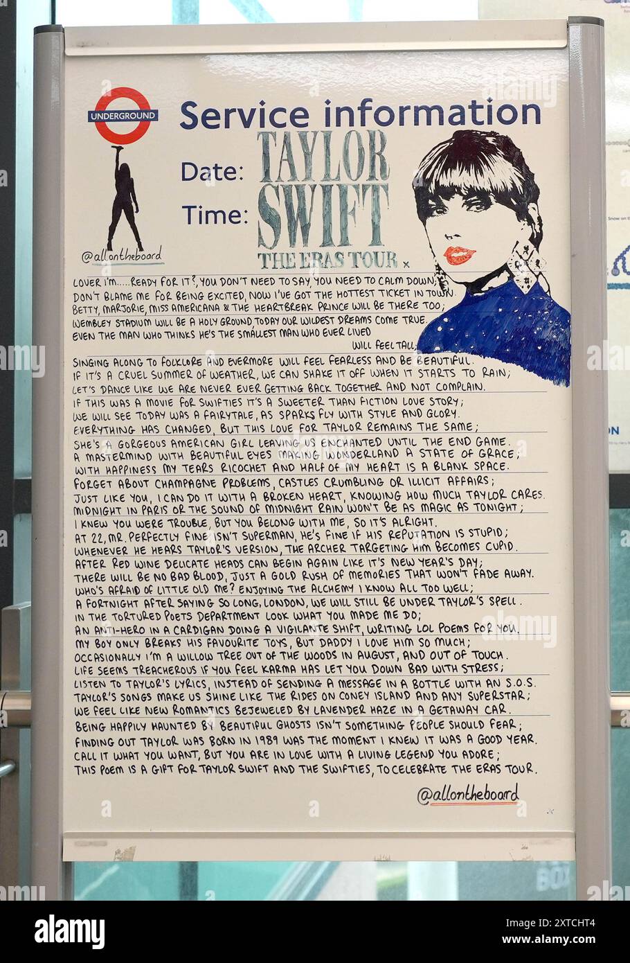 Taylor swift the eras tour poster hi-res stock photography and images ...