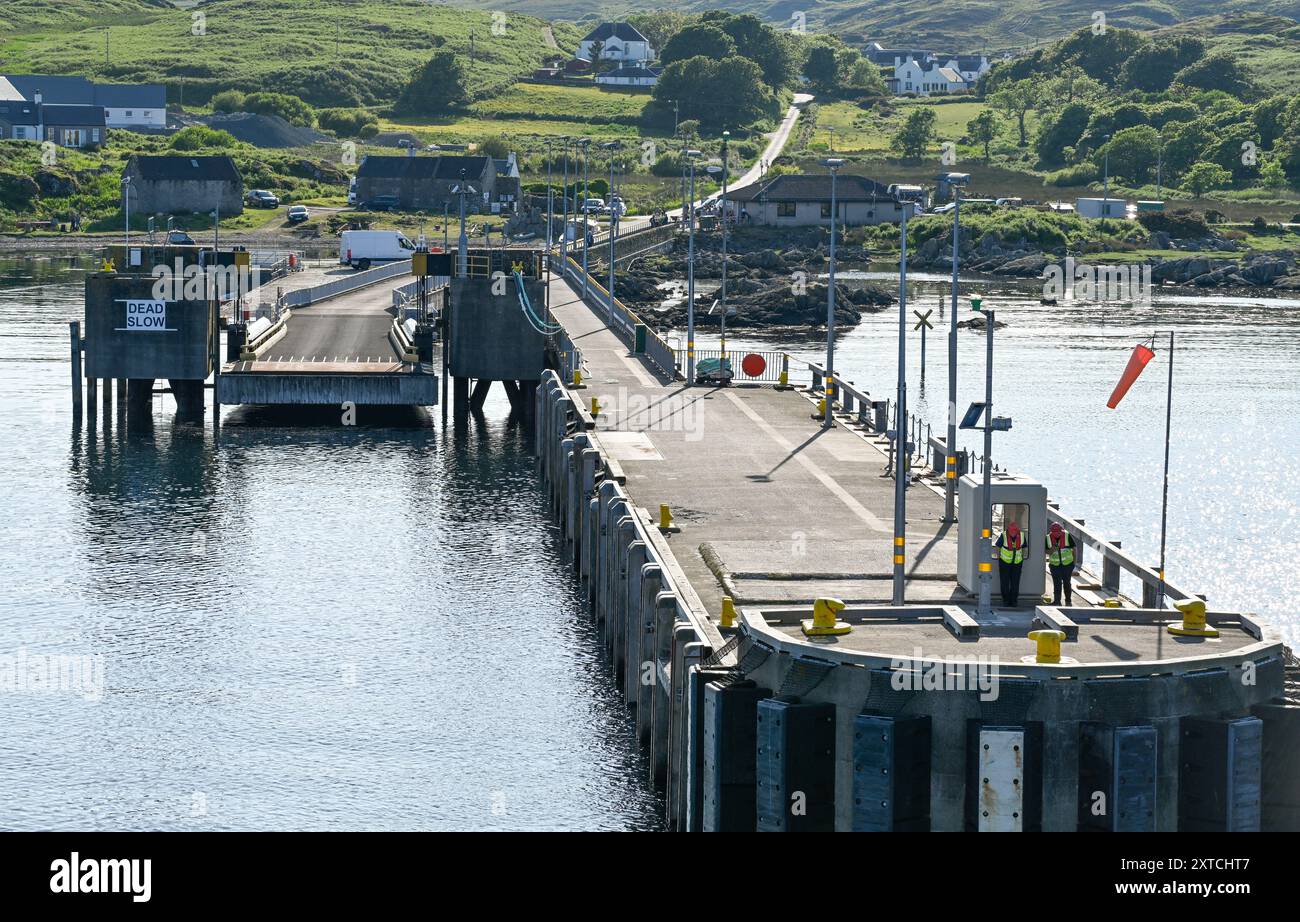 Colonsay Ferry Terminal and pier at Scalasaig, operated by Calmac ...