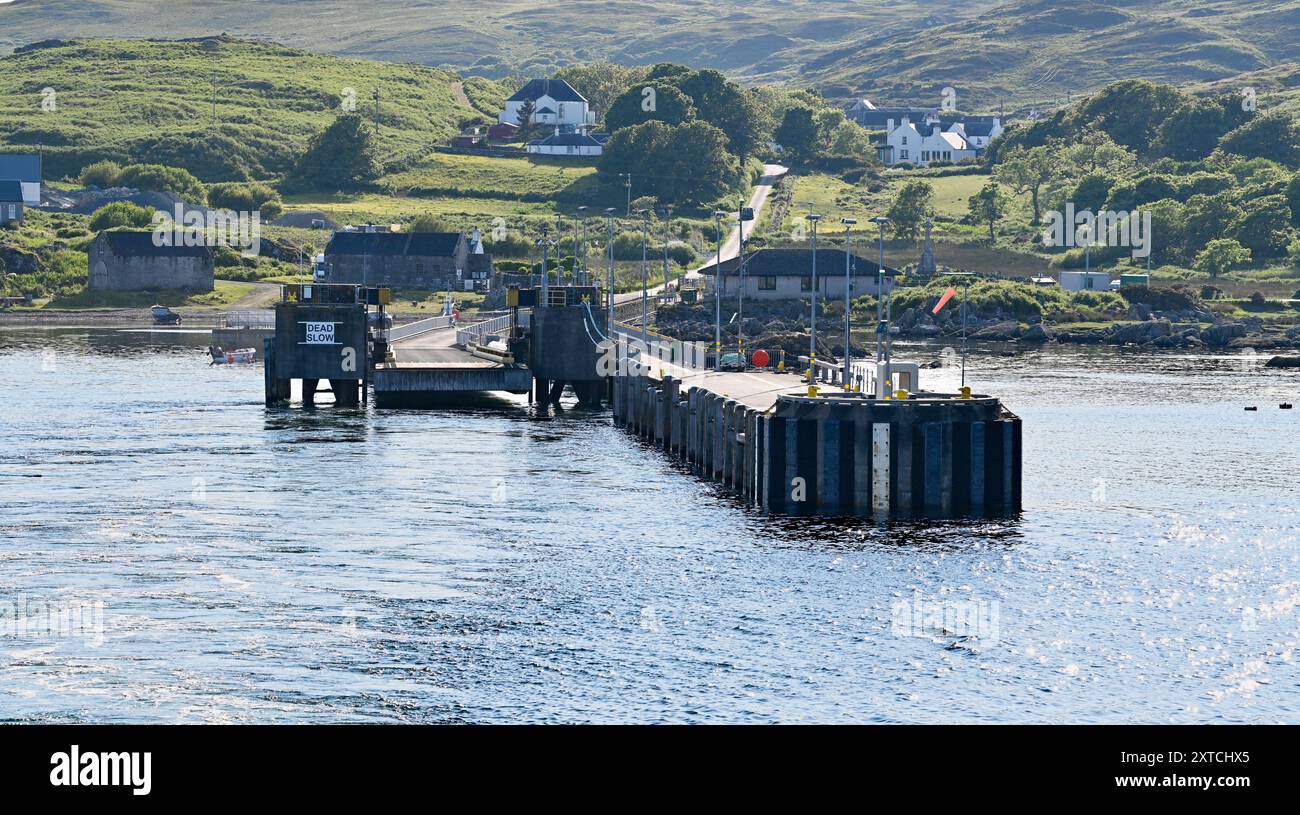 Colonsay Ferry Terminal and pier at Scalasaig, operated by Calmac ...