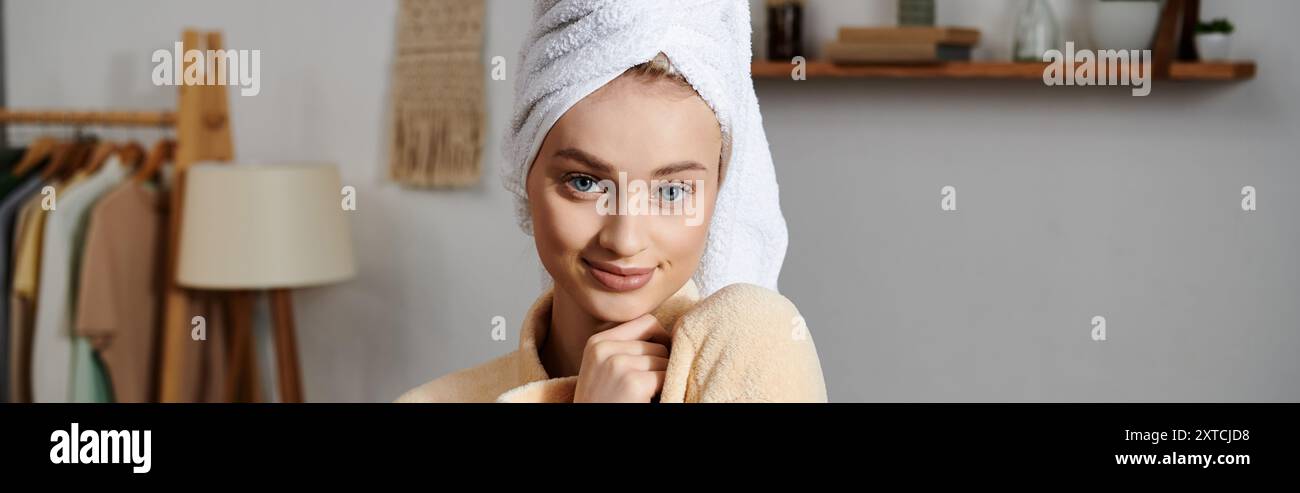 Woman showering home hi-res stock photography and images - Alamy