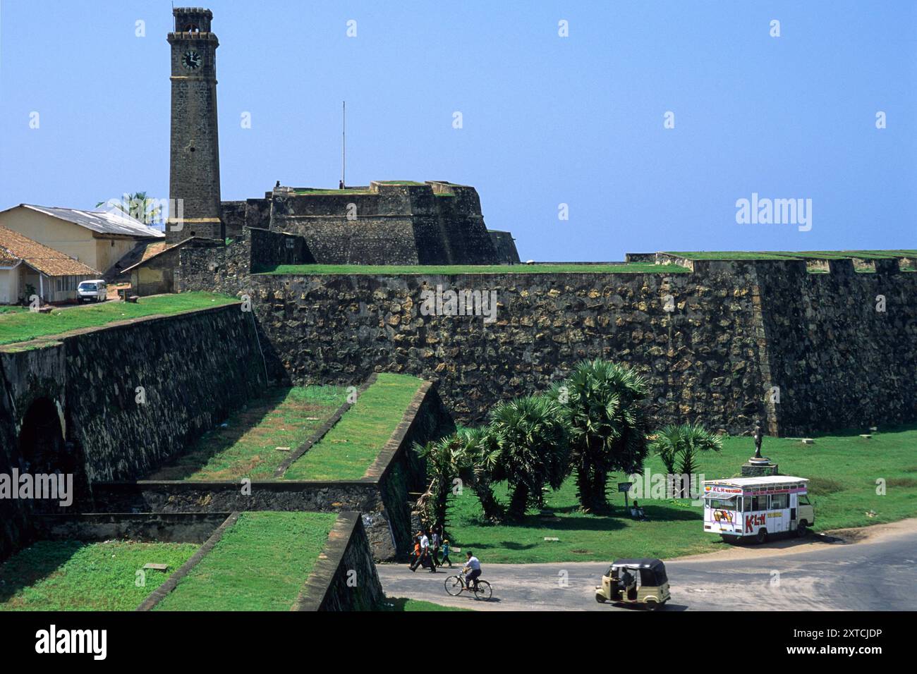 Galle Fort clock tower and Star Bastion, built in 1588 by the ...