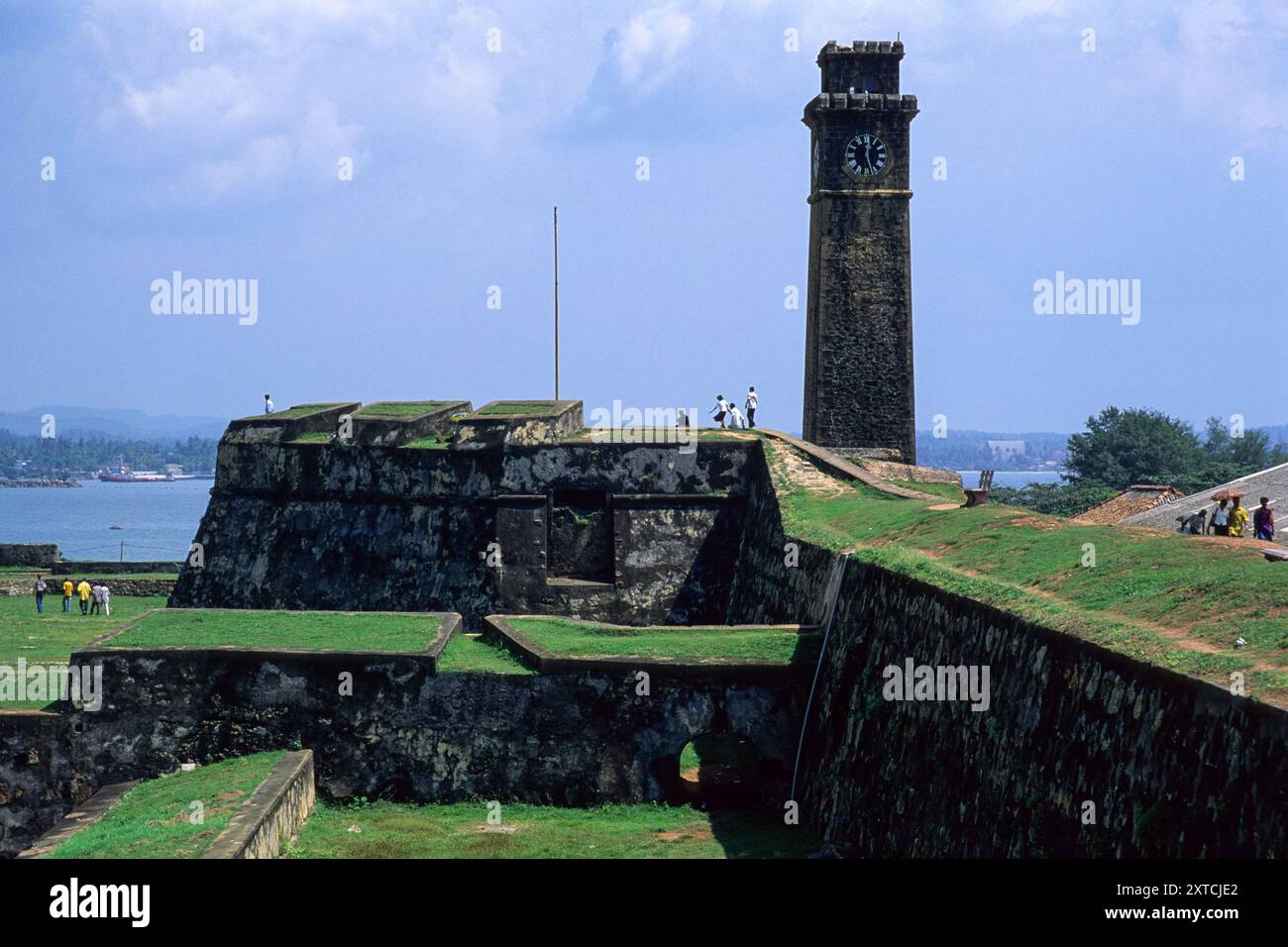 Galle Fort clock tower and Star Bastion, built in 1588 by the ...