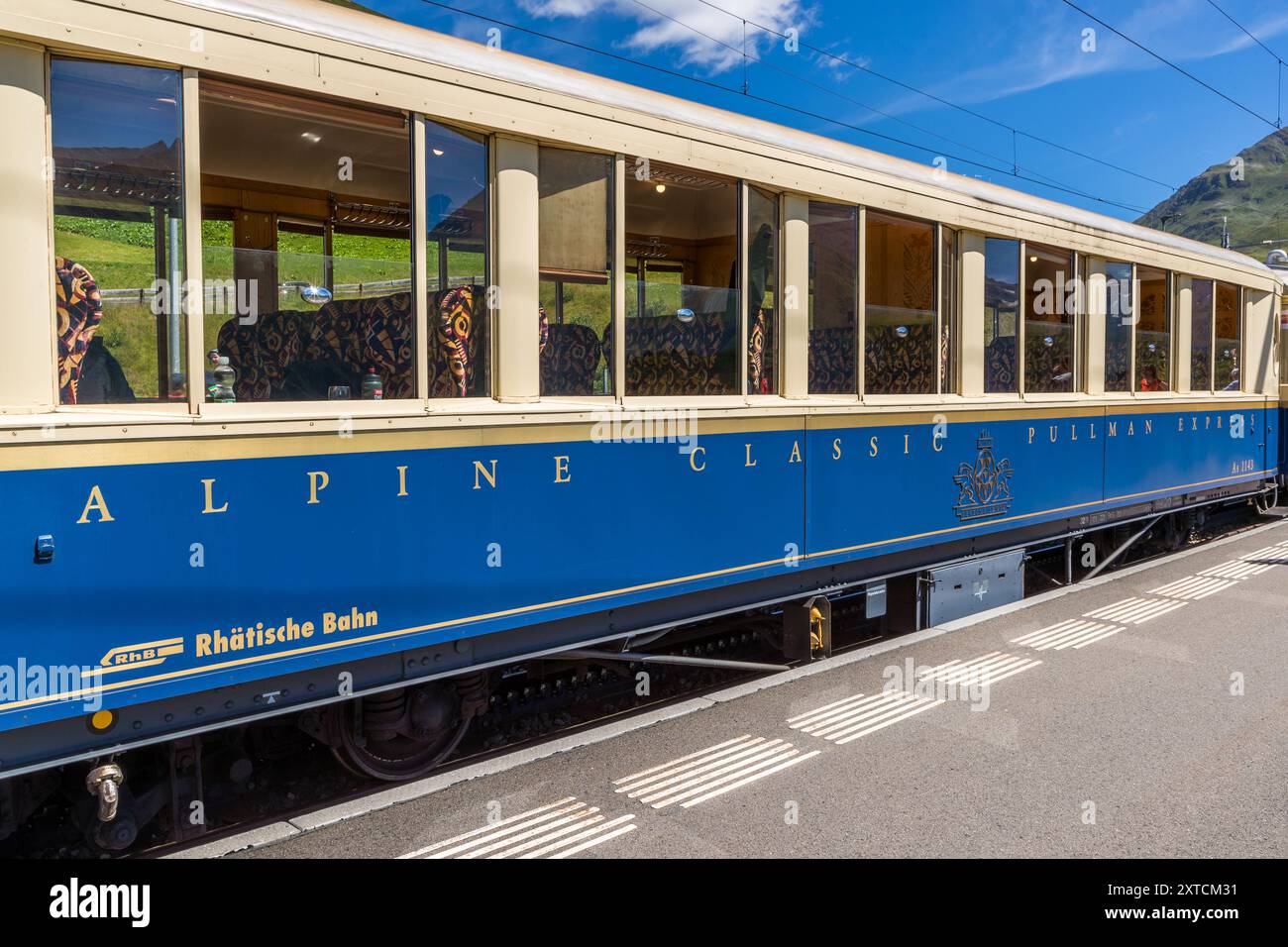 Alpine Classic Pullman Express on the route of the Glacier Express, Uri ...