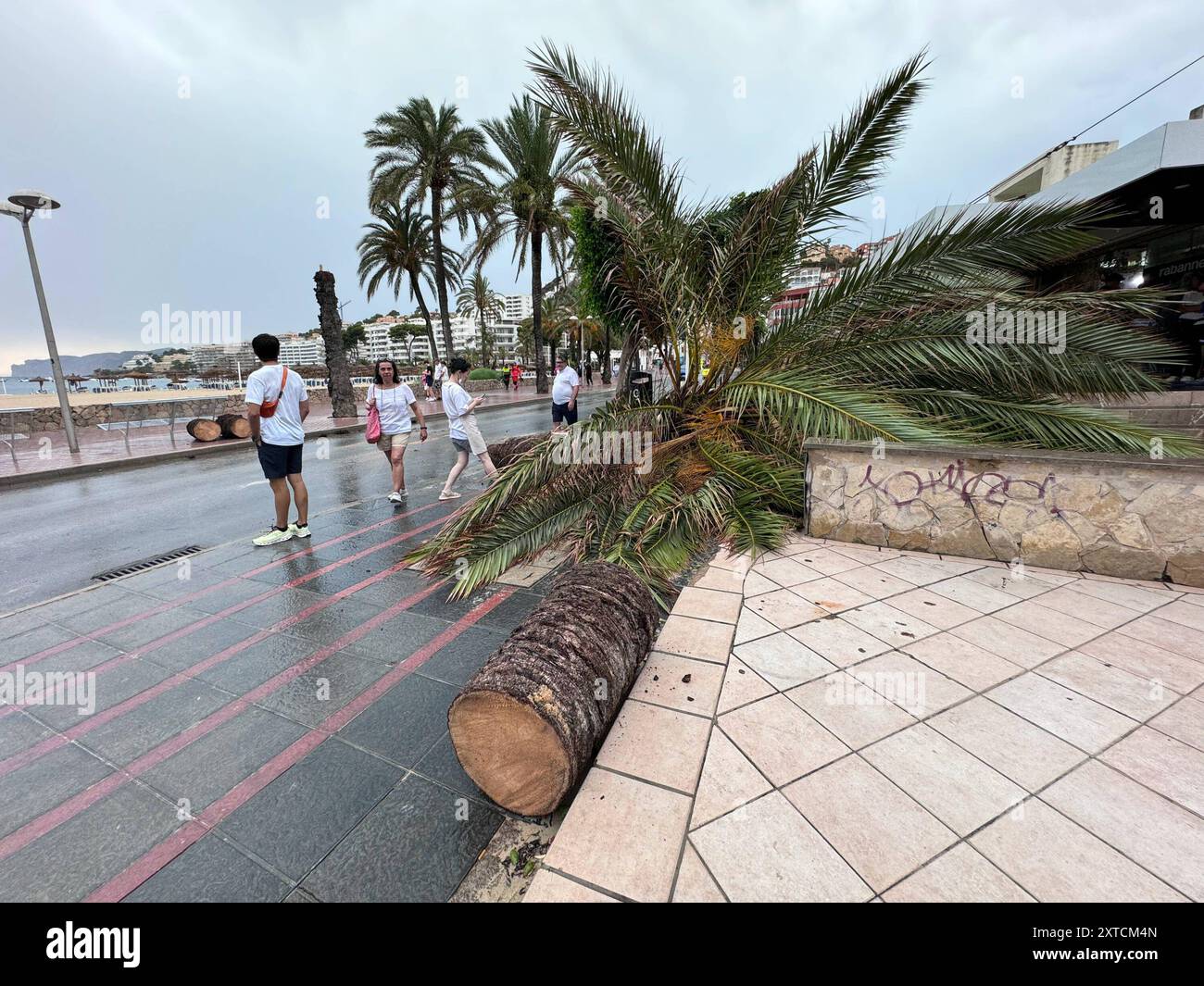 20240814 Unwetter Mallorca SANTA PONSA, SPAIN - AUGUST 14 2024 ...