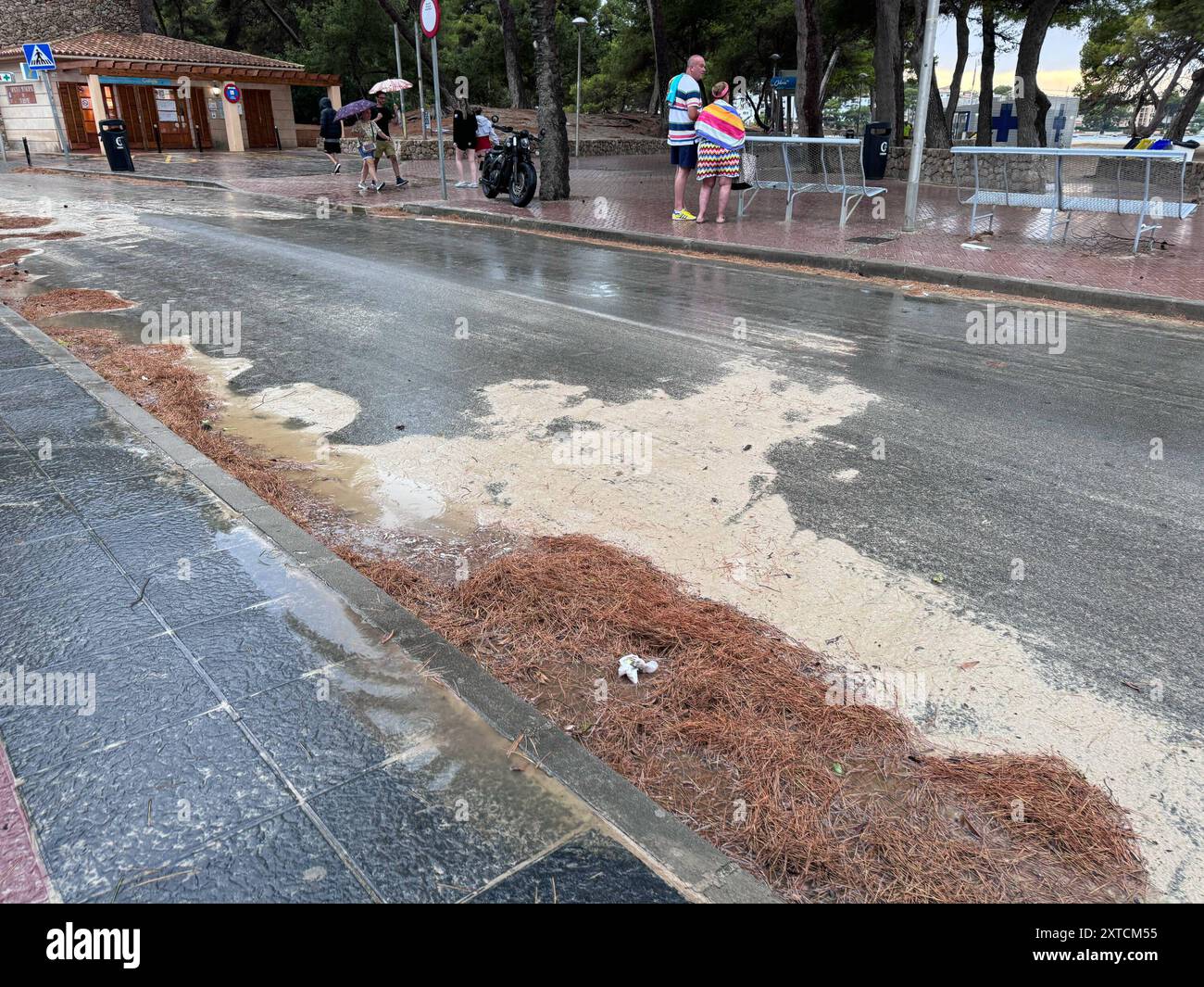 20240814 Unwetter Mallorca SANTA PONSA, SPAIN - AUGUST 14 2024 ...