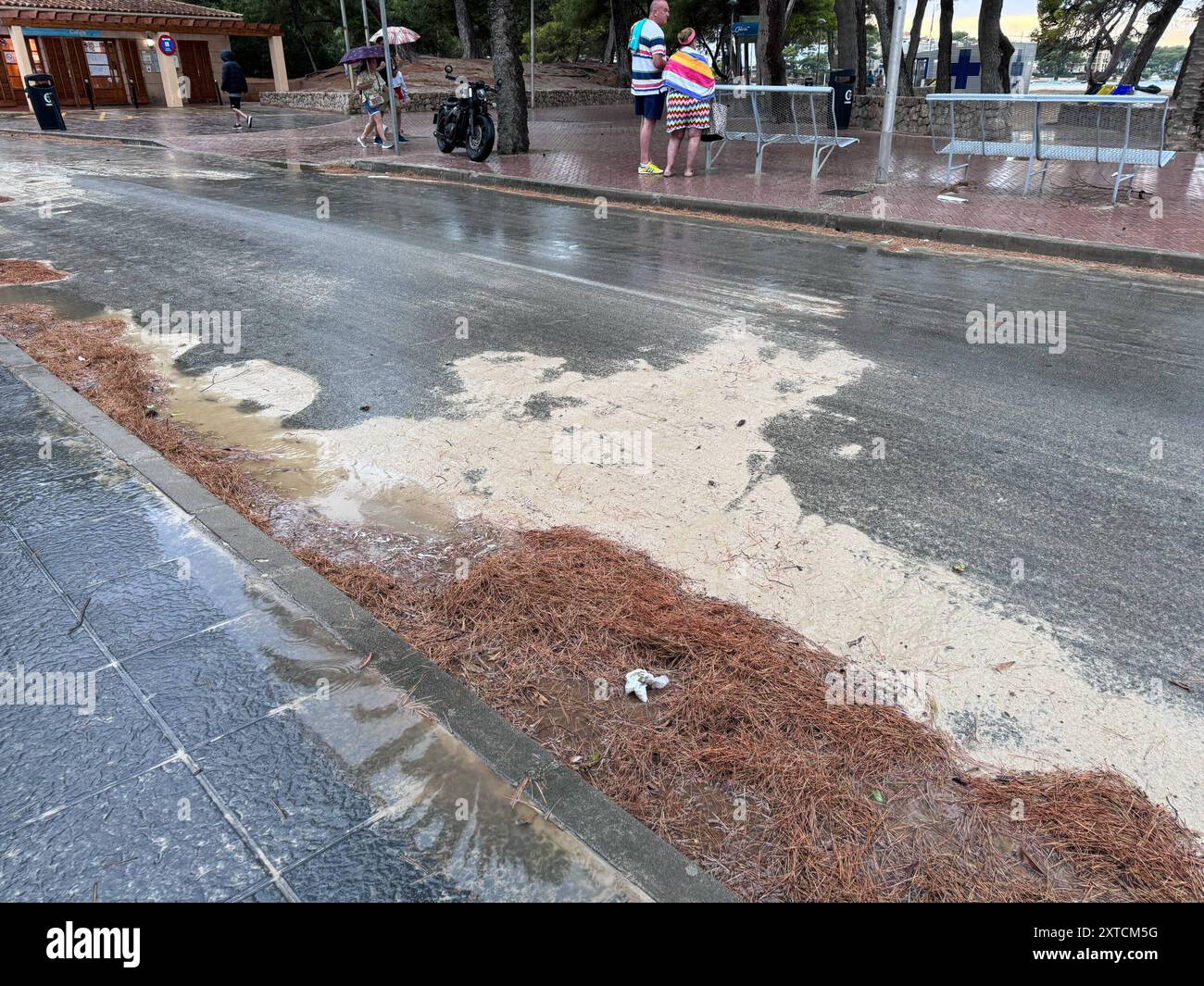 20240814 Unwetter Mallorca SANTA PONSA, SPAIN - AUGUST 14 2024 ...