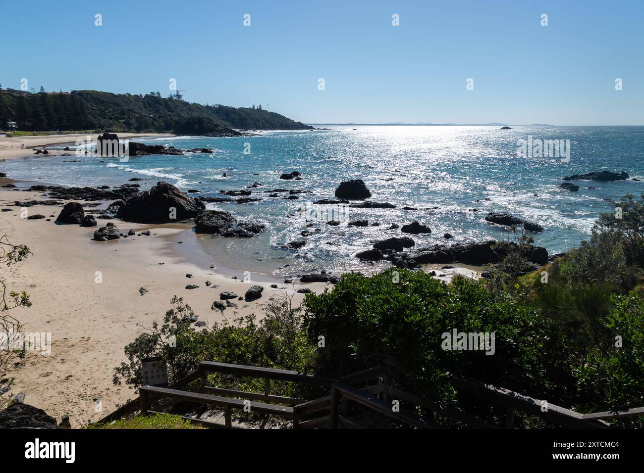 Coastal stairway to Flynns Beach, Port Macquarie, NSW, Australia, 22nd July 2024 Port Macquarie ...