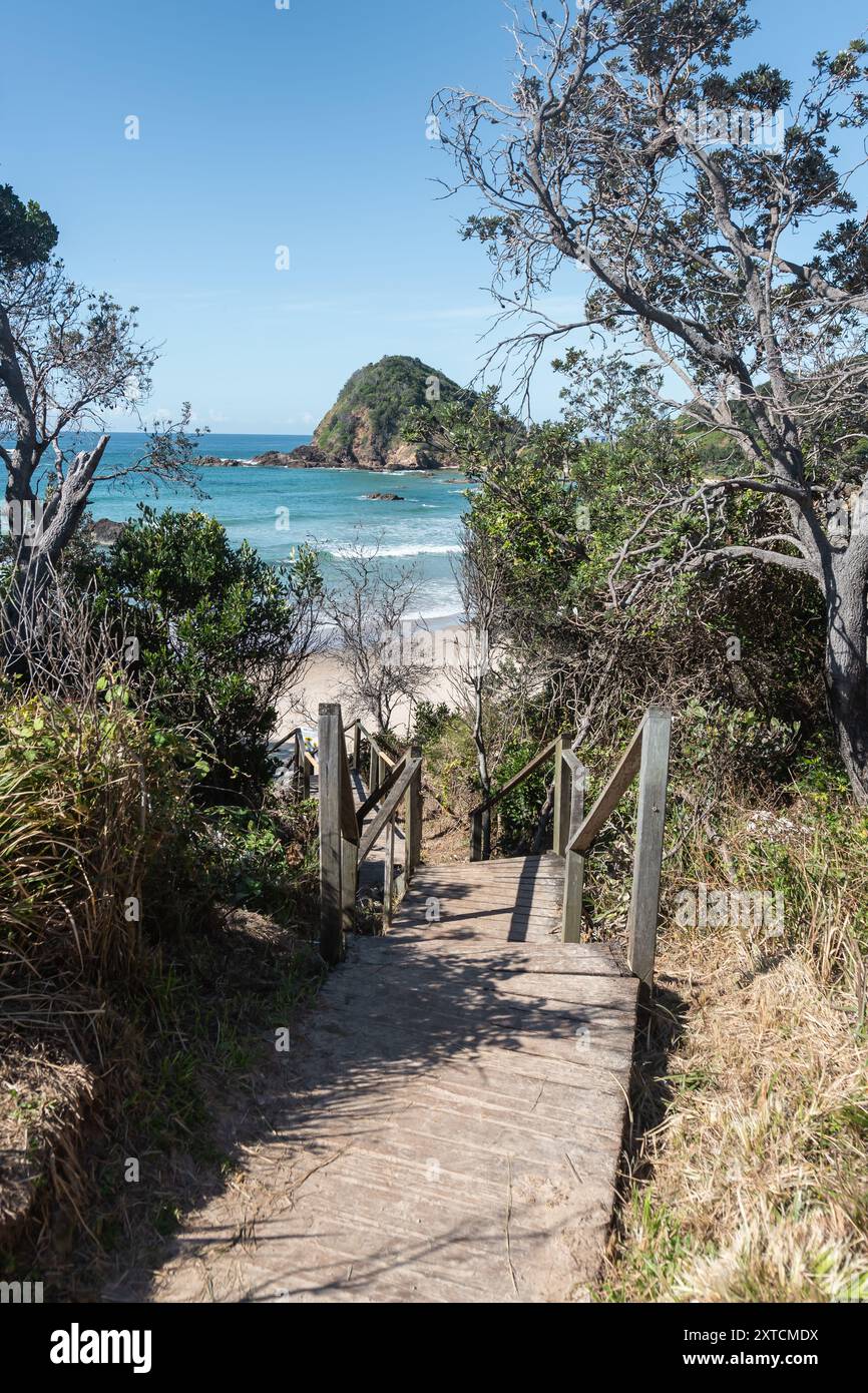 Coastal stairway to Nobbys Beach, Port Macquarie, NSW, Australia, 22nd ...