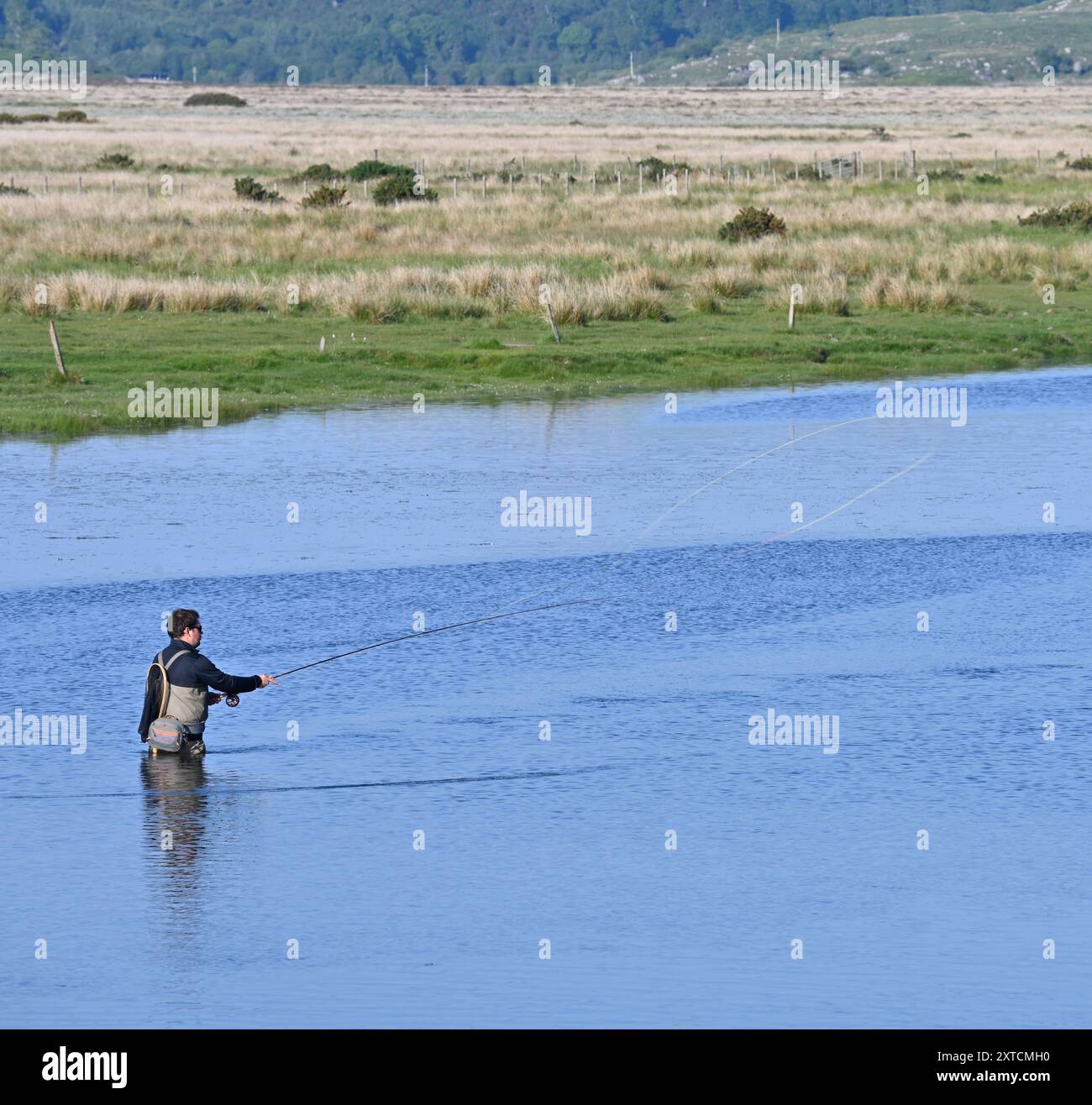 Fly Fishing on the River Add near Bellanoch Scotland Stock Photo - Alamy