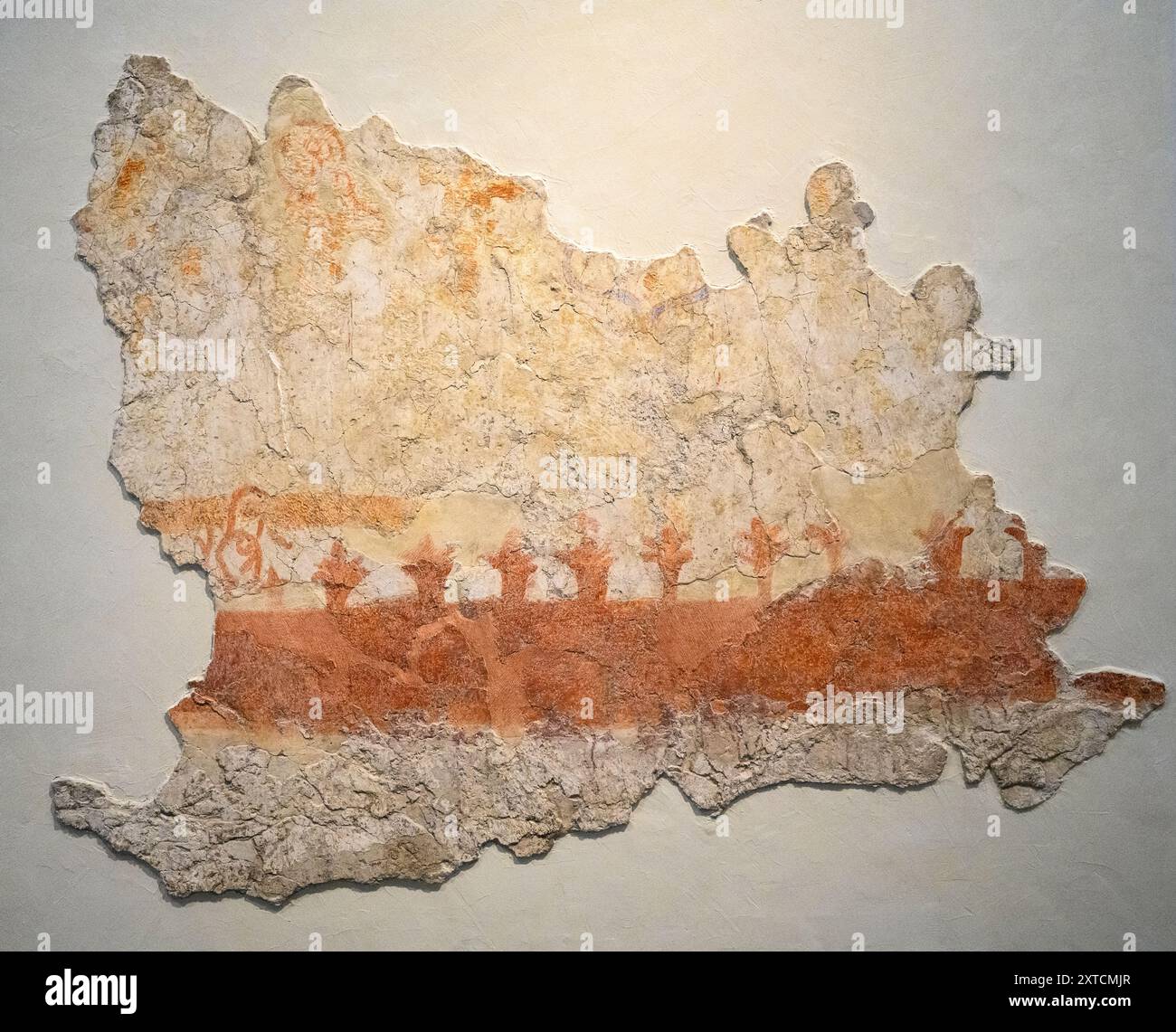 Fresco decorated with floral pattern, Jerusalem 8th century, Abbasid ...