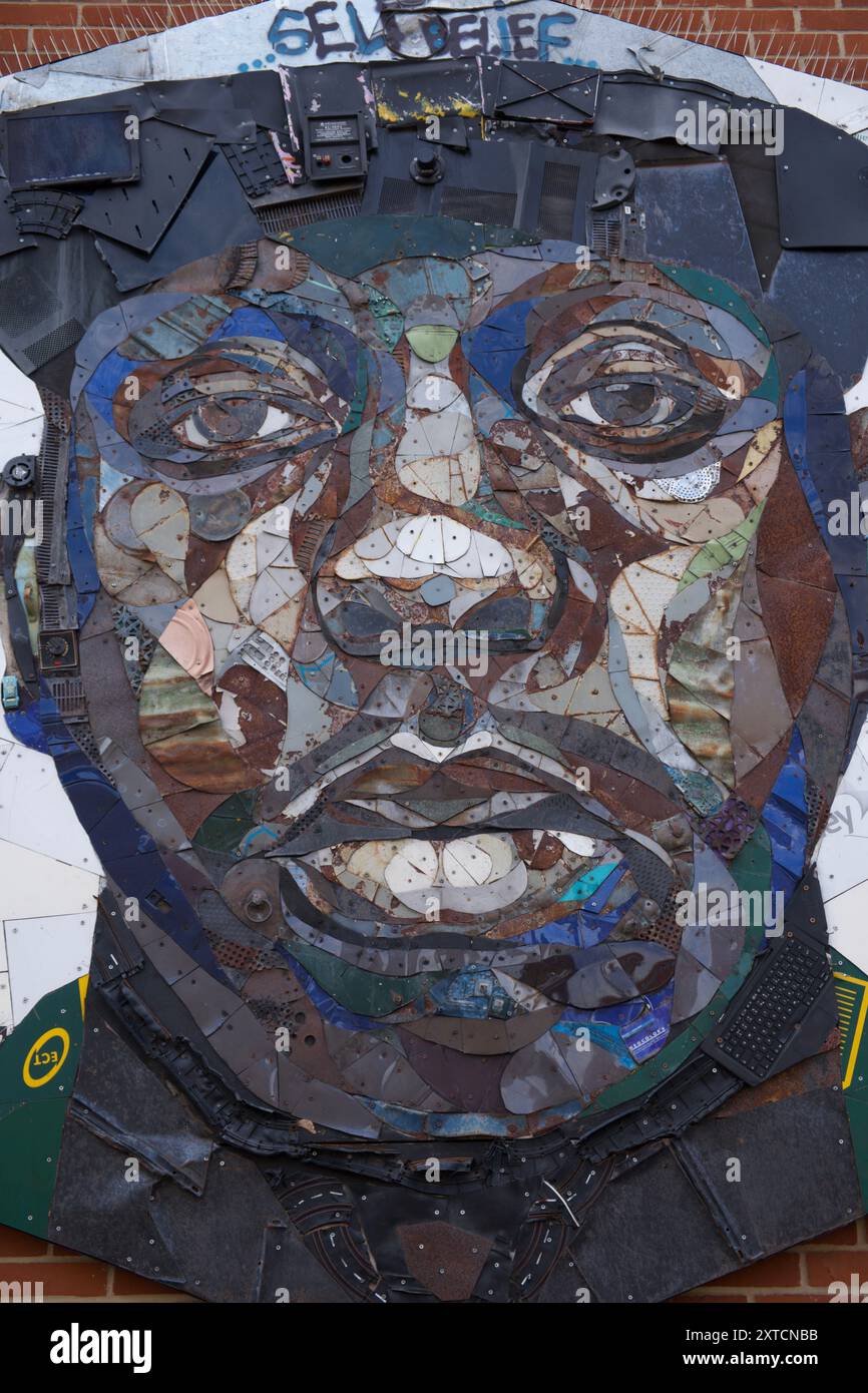 Portrait of Jamal Edward by Matt Small on the wall of Everyone Active ...