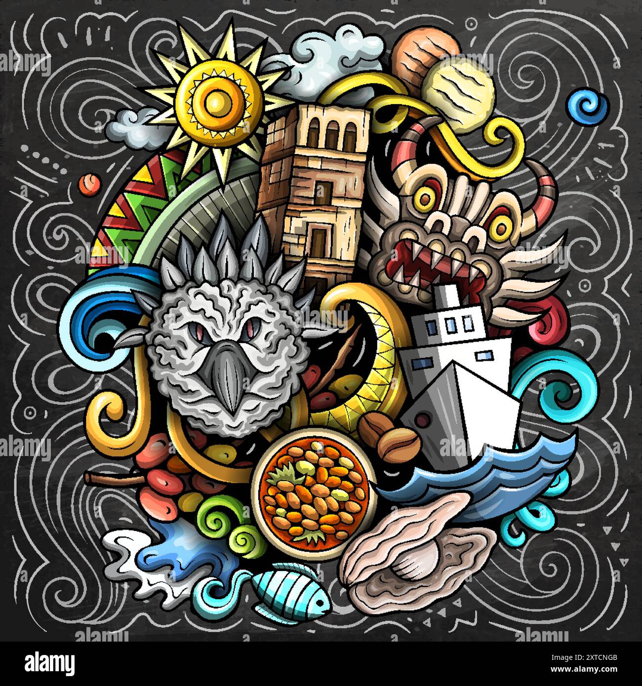 Panama canal cartoon hi-res stock photography and images - Alamy