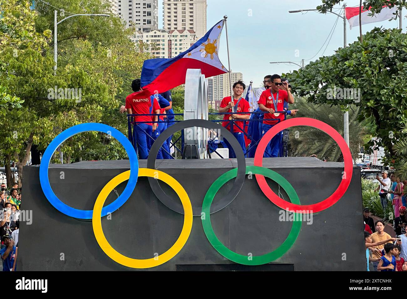 Filipino gymnast Carlos Yulo, who won two gold medals in the Paris ...