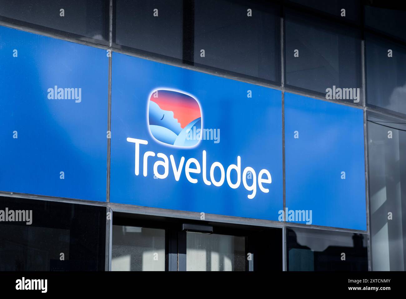 A sign for a Travelodge in the UK Stock Photo - Alamy