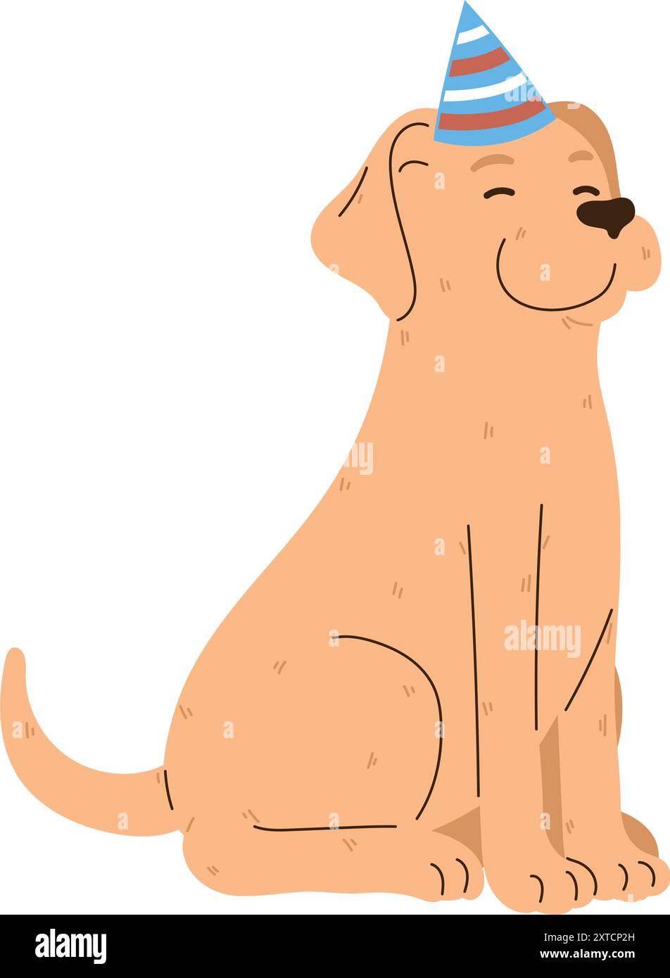 dog cartoon with party hat Stock Vector Image & Art - Alamy